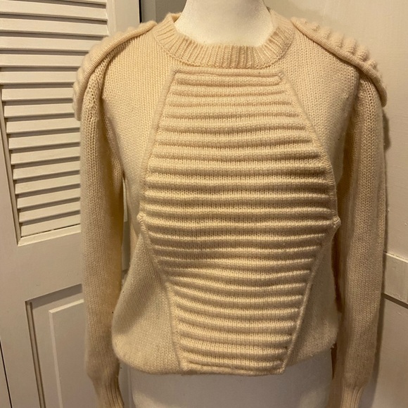 Ground Zero x Bypac | Sweaters | Rare Cashmere Cream Ribbed Womens ...